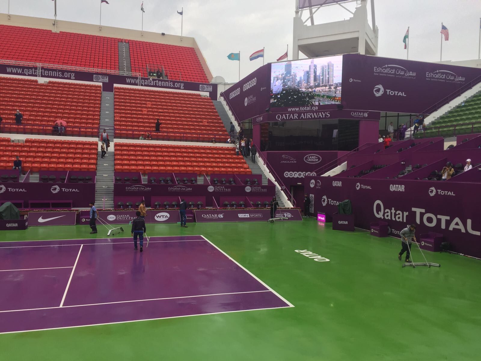 French Open-Feeling bei den Qatar Open in Doha.