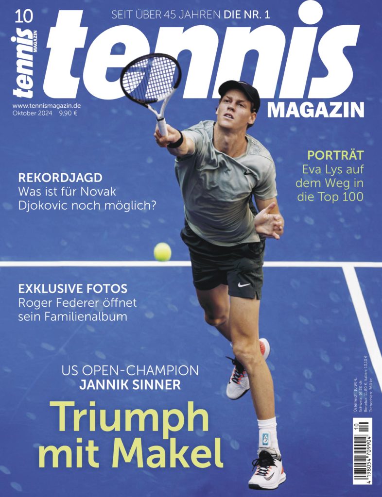 tennis MAGAZIN 10/2024: Jannik Sinner – Triumph mit Makel - tennis MAGAZIN